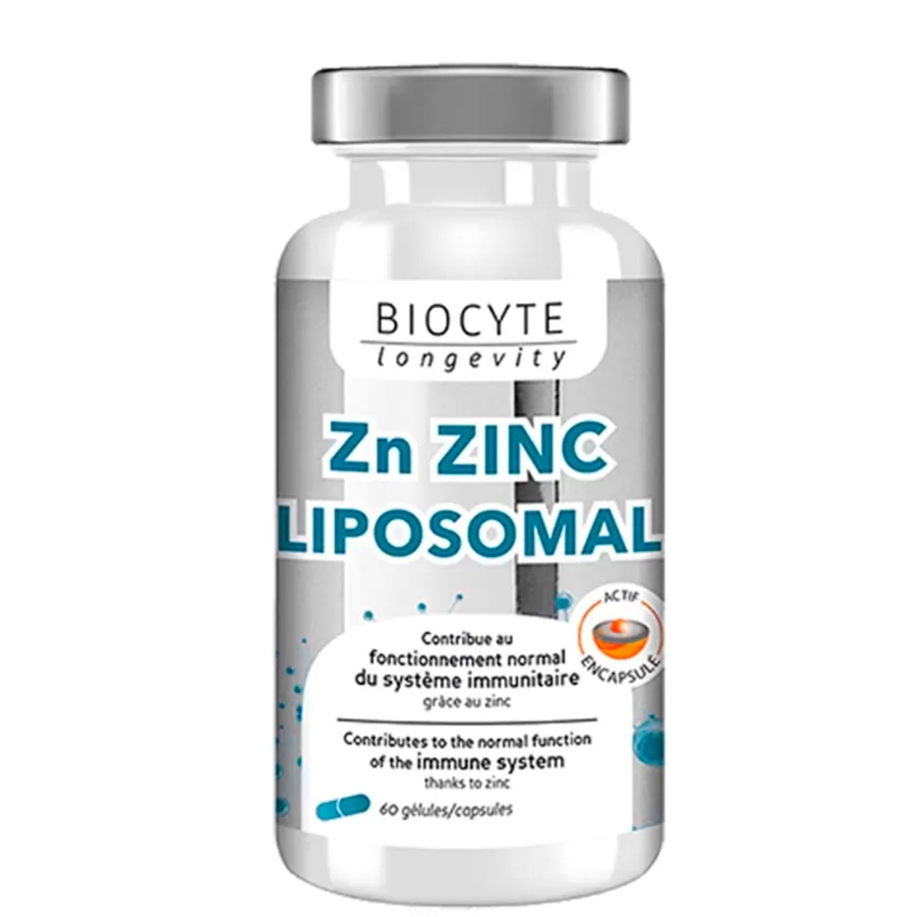Biocyte Zn Zinc Liposome food supplement for immune support 60 capsules ...